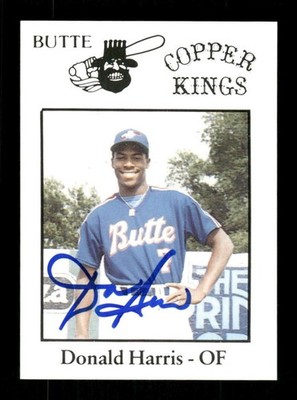 1989 Sport Pro Copper Kings team issue 4 Donald Harris signed auto ...