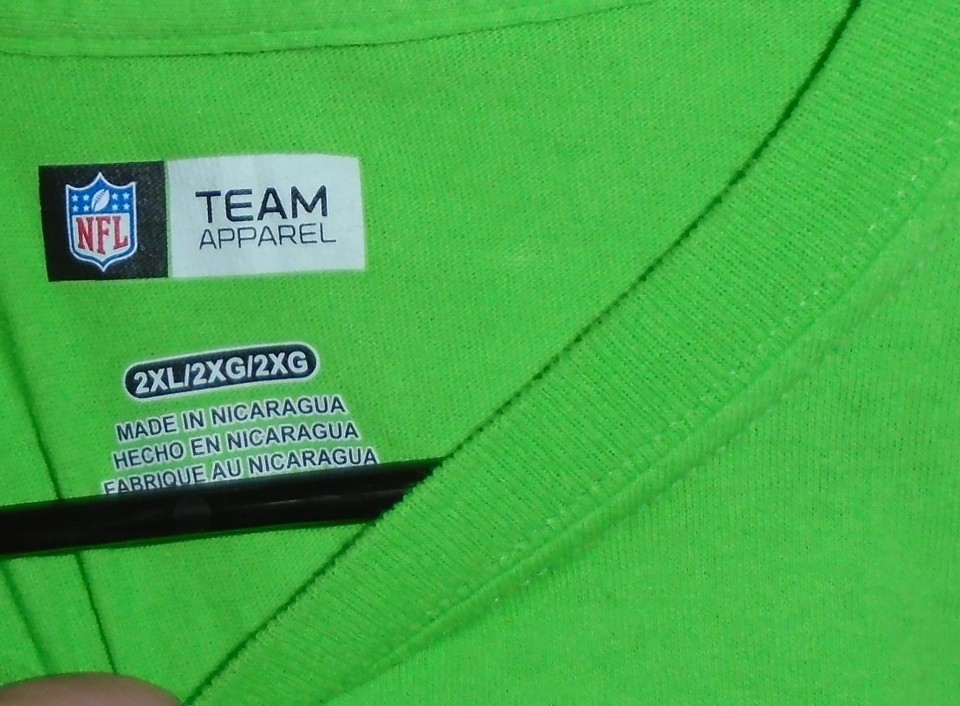 Seattle Seahawks football NFL Green Color Rush t shirt XXL | eBay