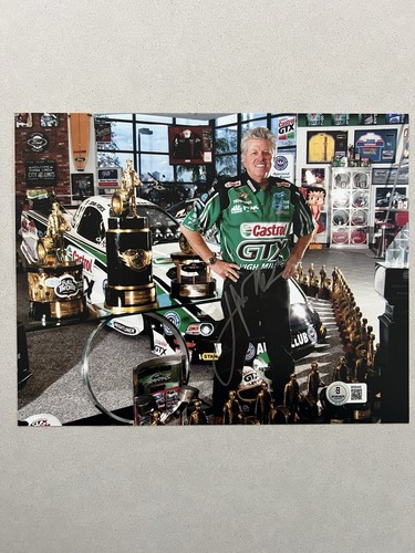 John Force autographed signed 8x10 photo Beckett BAS COA NHRA 16x ...