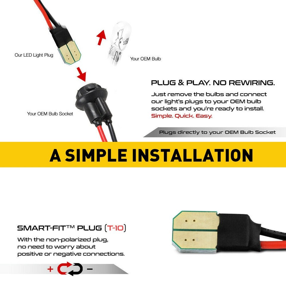 4PCS Smoked For MINI COOPER R55 R56 R57 R58 R60 R61 LED Side Marker ...