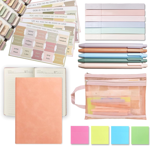 Bible Study Supplies,Bible Journaling Kit with Journal,6 No Bleed ...