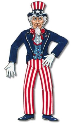 1995 Beistle Jointed Uncle Sam Cutout #55675, 1/pkg, 36 inches | eBay