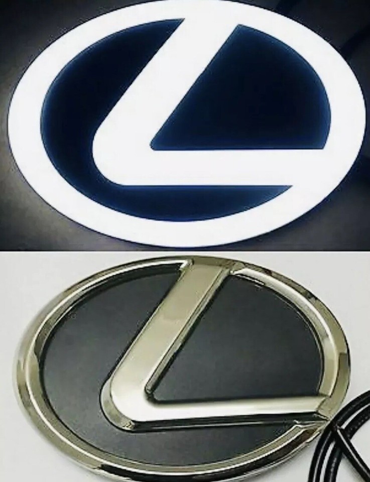 Lexus White 4D LED Emblems Logo 125mm LS270 RX450h CT200 EX250 IS250 ...