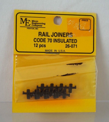NOS Micro Engineering Co. (12) CODE 70 INSULATED RAIL JOINERS N Scale - 26-071 | eBay