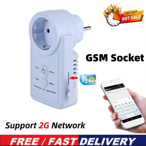 Smart GSM Power Outlet Plug Socket With Temperature Sensor SMS Control ...