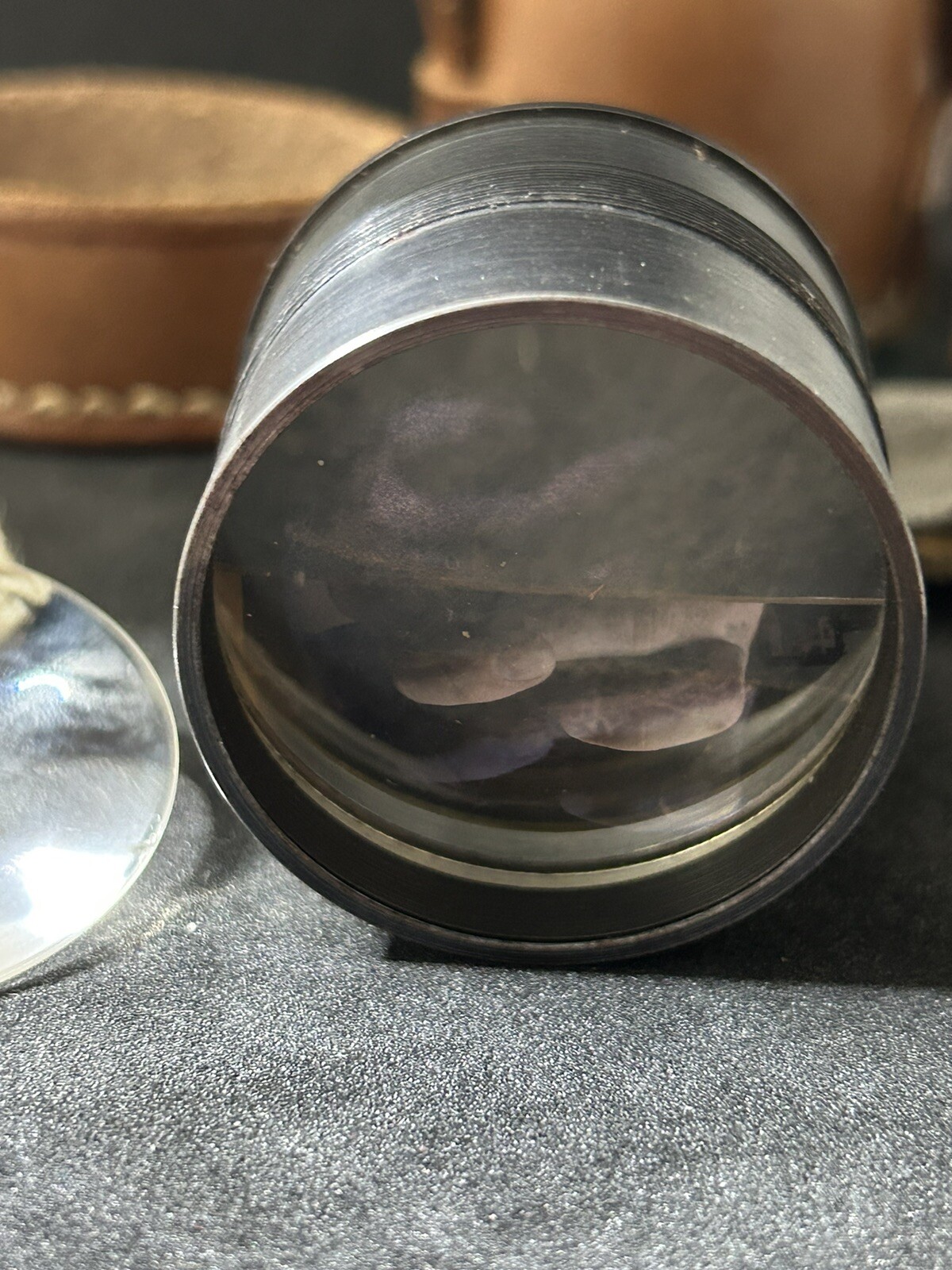 Vintage German For Microscope Magnifying Lenses In Handmade Leather ...