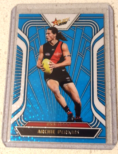 2022 footy stars Archie Perkins fractured blue card AFL cards 041/190 ...