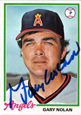 Gary Nolan autographed baseball card (California Angels) 1978 Topps ...