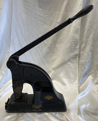 AMERICAN PERFORATOR CO. CAST IRON "PAID" PUNCH PERFORATING MACHINE ...