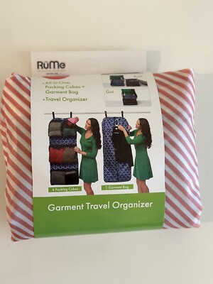 RuMe Garment Travel Organizer Pink W/Stripes Design - NEW With Tags | eBay