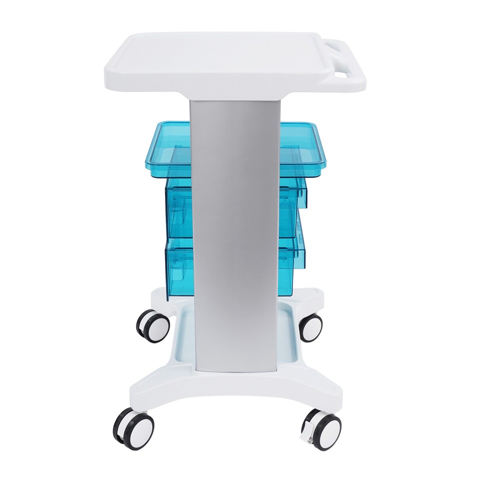 Medical Beauty Trolley Carts Mobile Cart Instrument With 3 Trays 360 ...