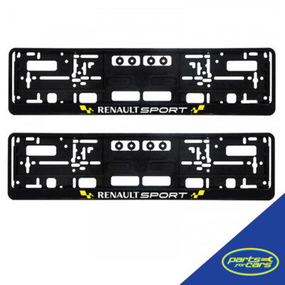 Renault Sport - Number Plate Surrounds - [2 Pieces] | eBay Australia
