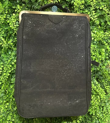 Laflore Paris Bobobark (Vegan) Black Premium Cork Backpack Laptop Cross ...