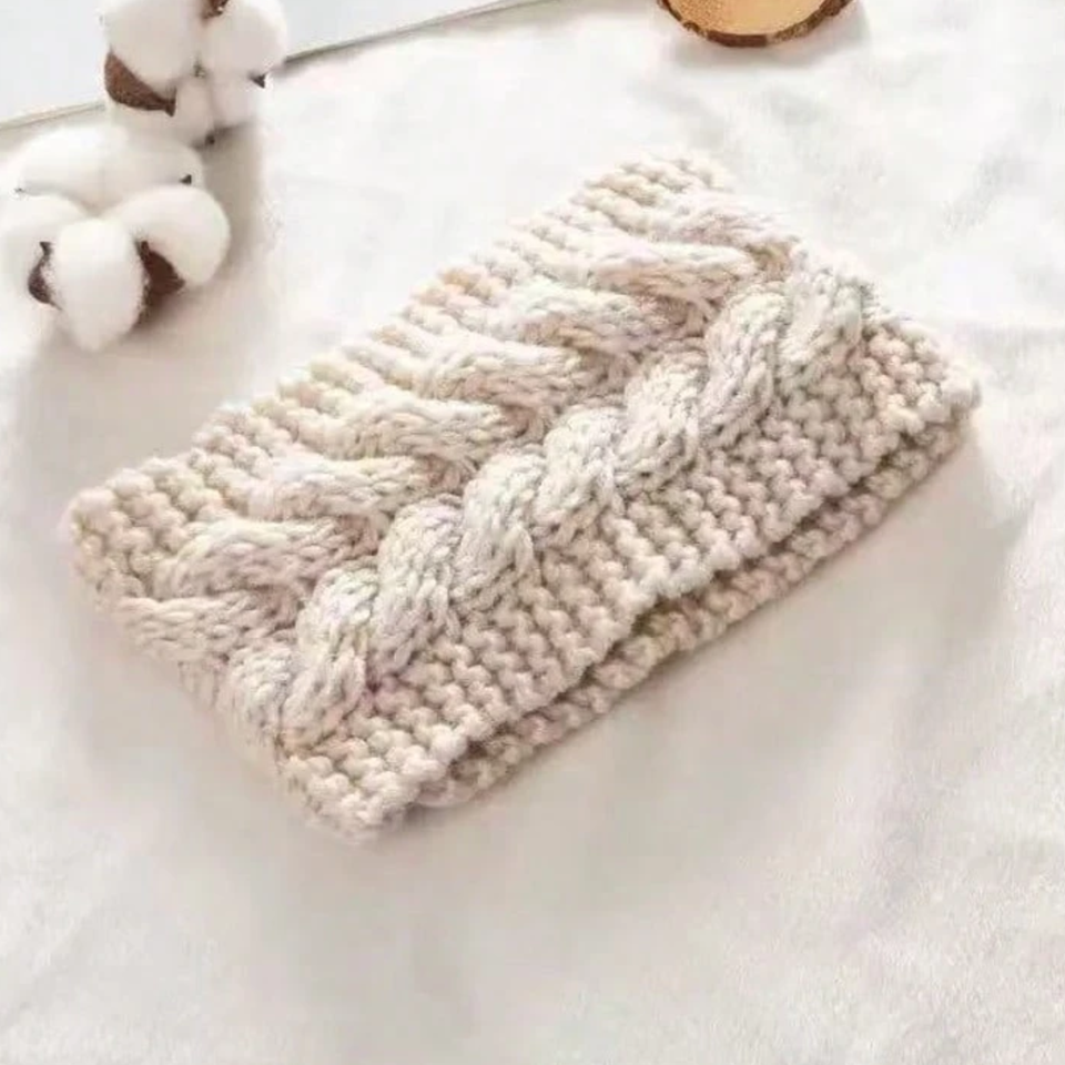 Winter Warm Ear Warmer Knit Thermal Braid Headband Stretch Ear Cover ...