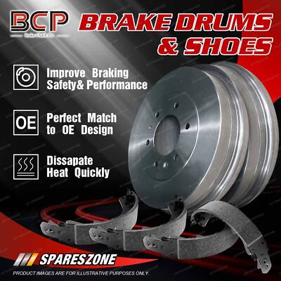 BCP Rear Brake Drums + Brake Shoes for Holden Colorado RG 2WD 4WD 2011 ...