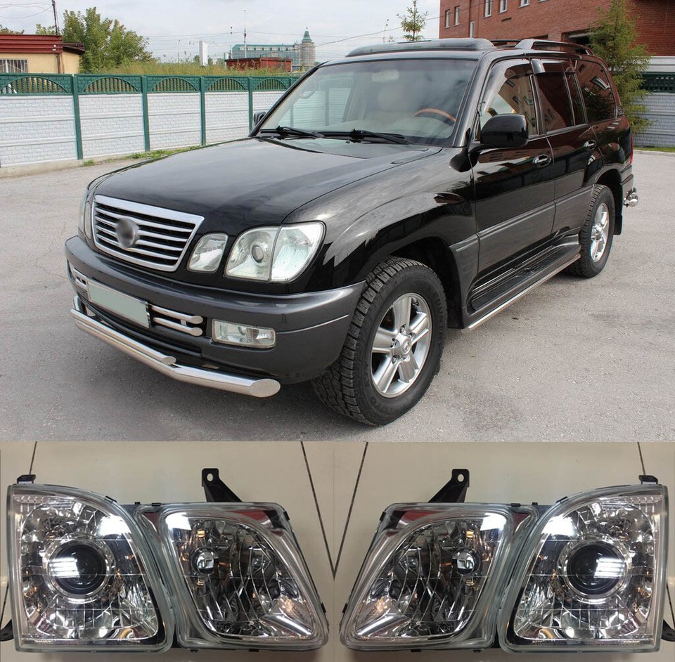 Fit For 1998-2007 Lexus LX470 UZL100 Headlights Head lamp Glass lens ...