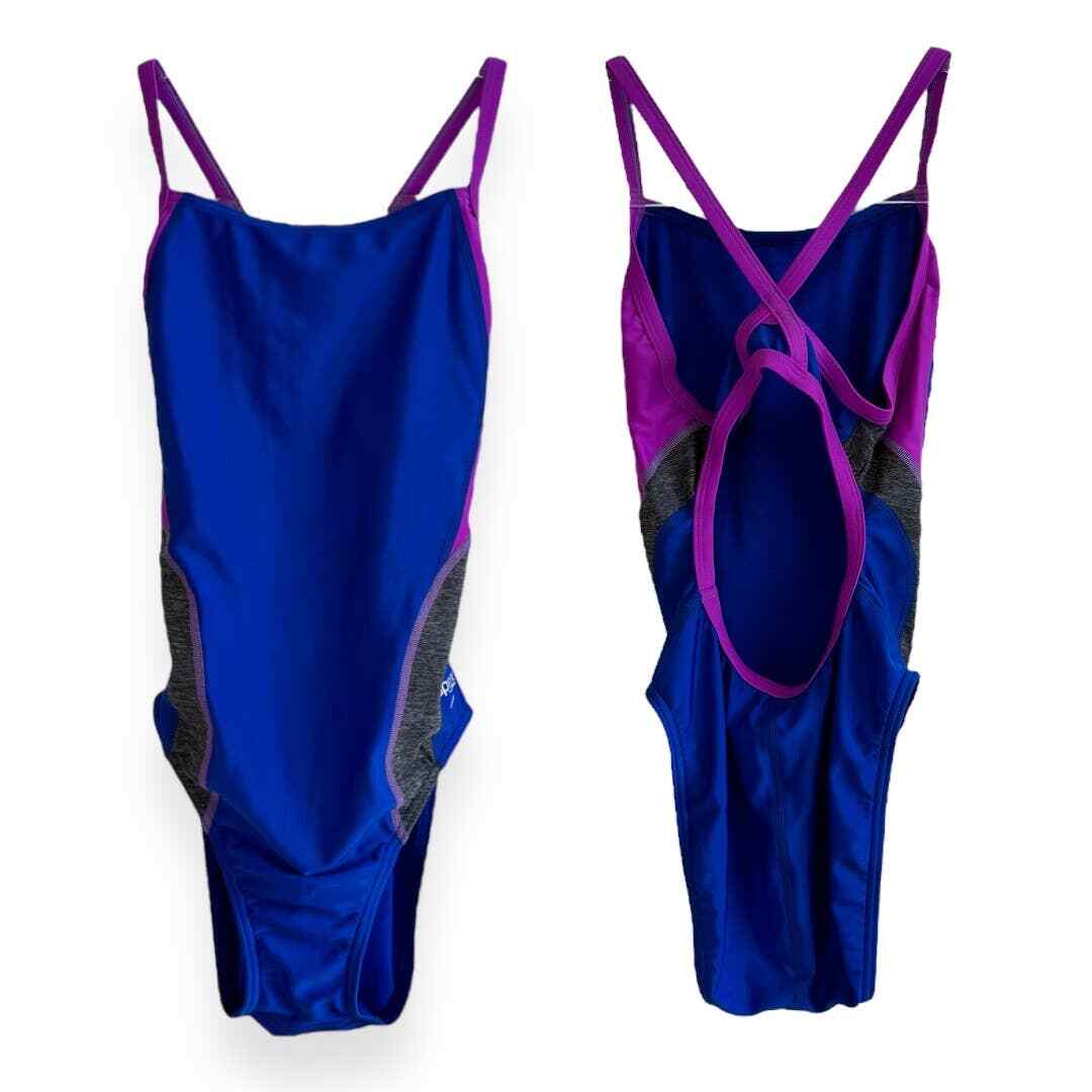 Speedo Relaunch Splice Flyback One Piece Deep Blue Pr… - Gem