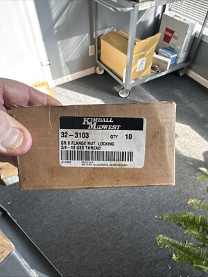 3/4"-10 Grade 8 Smooth Hex Flange Nuts Coarse Black Phos & Oil (box of ...