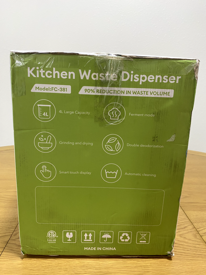 Electric Kitchen Composter, 4L Large Capacity Smart Indoor Compost Bin ...