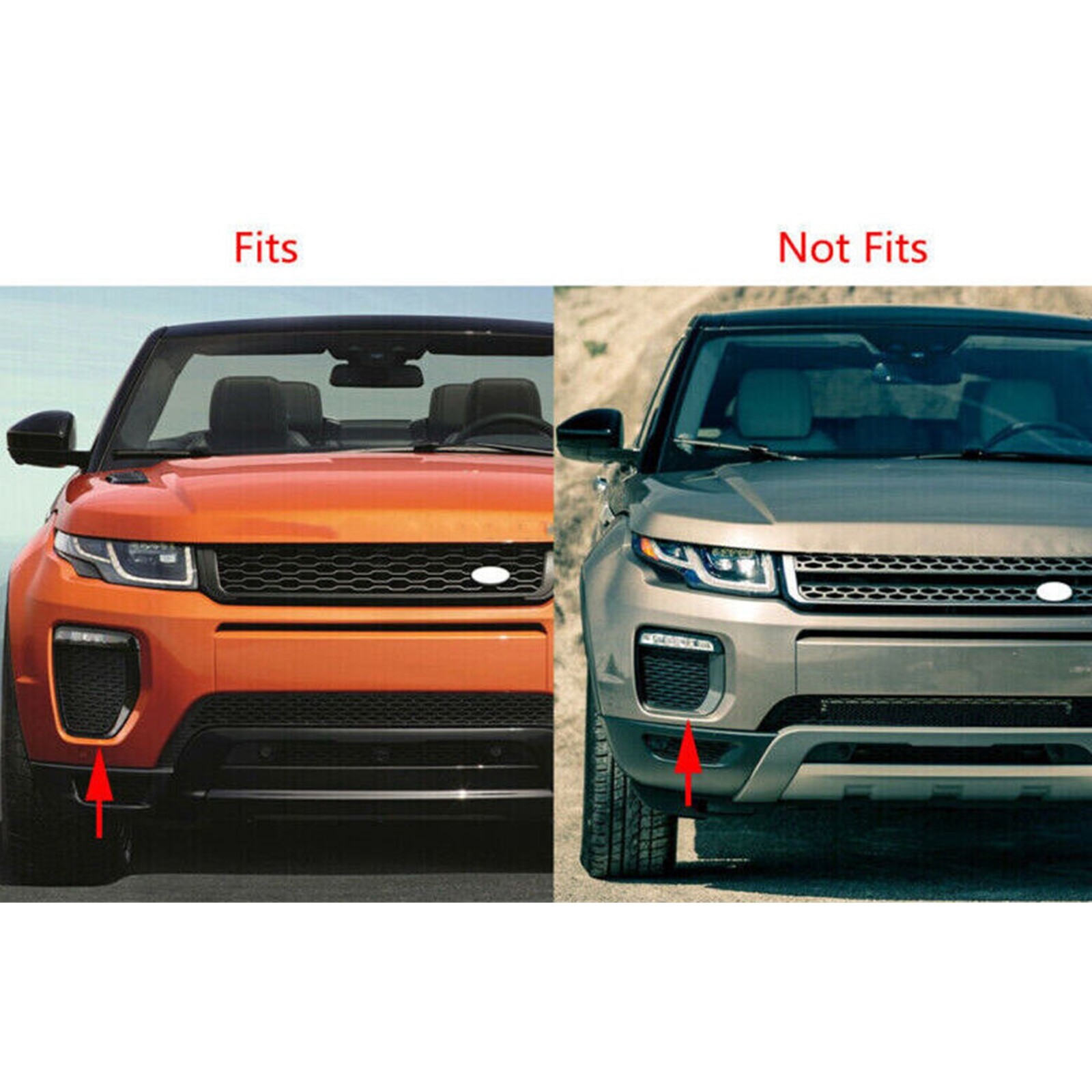 2Pcs Front Bumper Fog Light lamps Cover Trim For Range Rover Evoque ...