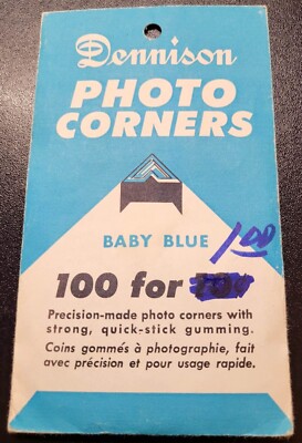 DENNISON STAMPS / PHOTO CORNERS — 100 PECISION-MADE PHOTO CORNERS ...
