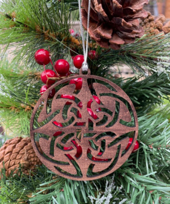 Celtic knot Christmas tree bauble decoration Winter solstice Pagan Xmas ...