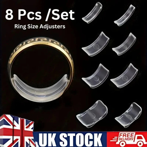 Invisible Ring Size Reducer Resizer Adjuster Clip Guard Silicone 8 ...