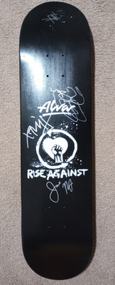 SIGNED Rise Against - Tony Alva HeartFist Skateboard Skate Deck - 2006 ...