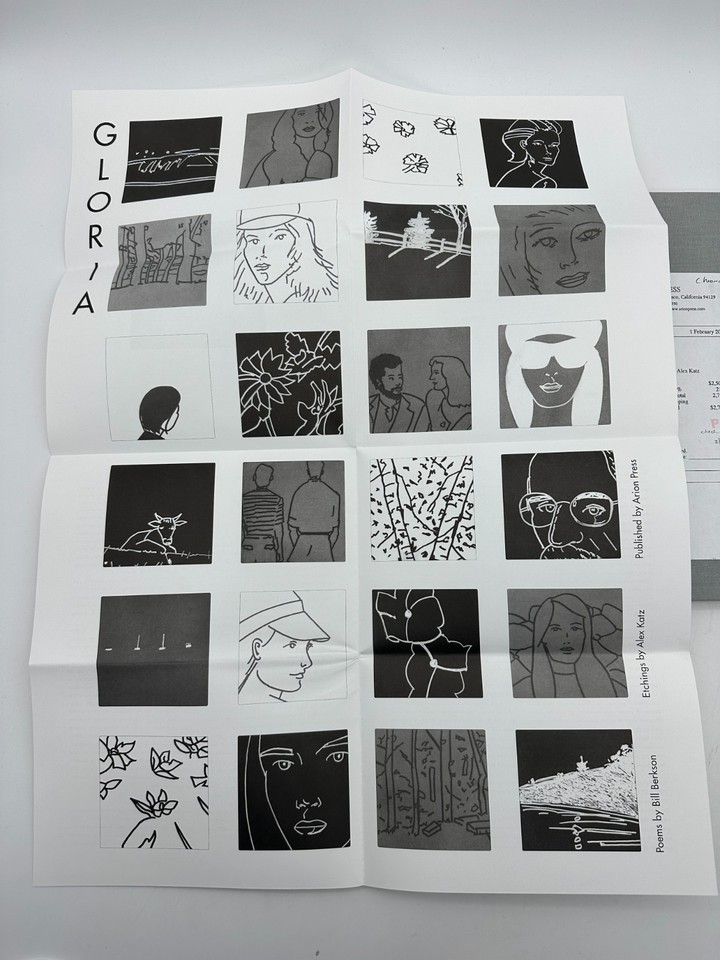 SIGNED Alex Katz Bill Berkson GLORIA Arion Press Limited Edition ...