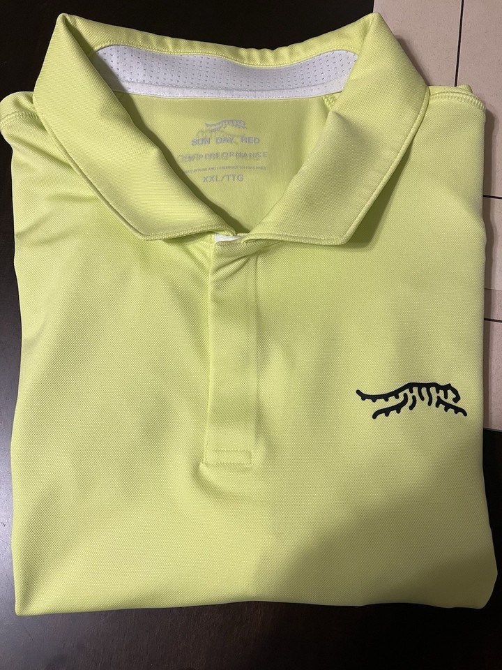 Sunday Red Golf polo RARE TIGER WOODS BRAND NEW SIZE 2XL- Neon | eBay