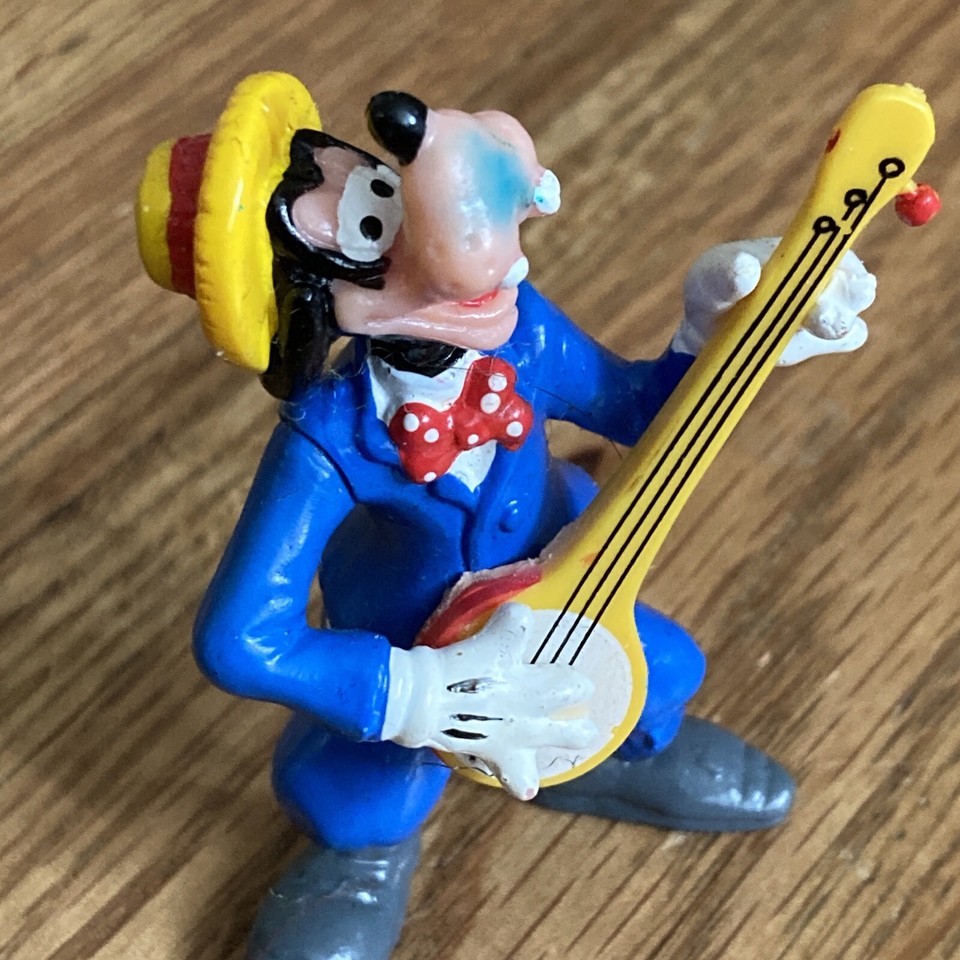 Vintage Goofy Playing Banjo PVC Figure Disney Applause Band Guitar Toy ...