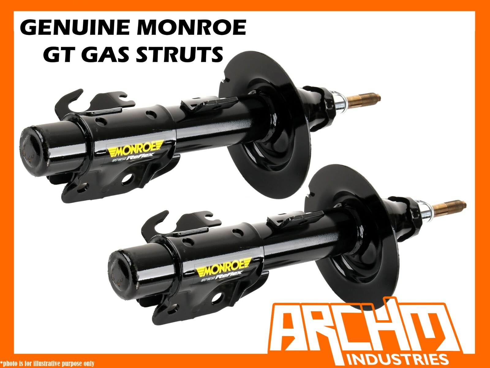 FRONT MONROE GT GAS SHOCK ABSORBER STRUTS FOR HOLDEN COMMODORE VR VS V6 ...