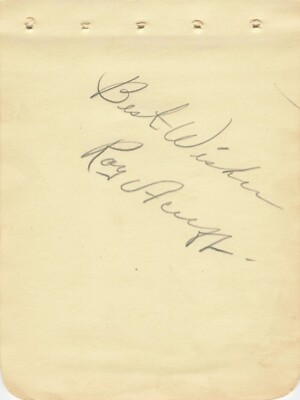 Roy Acuff Signed 4x6 Autograph Book Page Vintage Grand Ole Opry | eBay