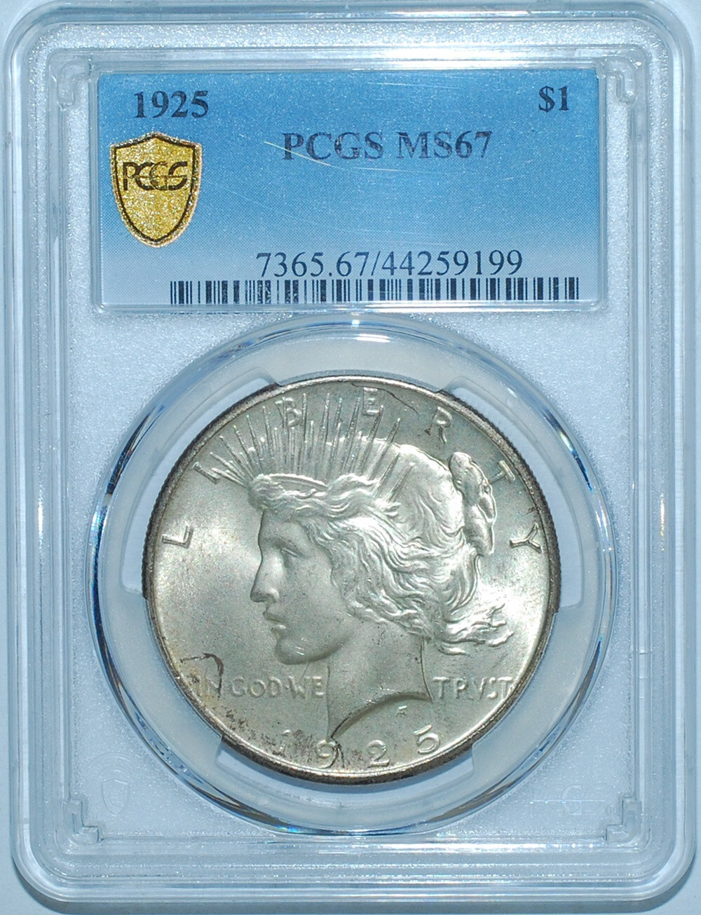 1925 P PCGS MS67 Peace Silver Dollar | eBay