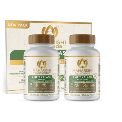 Amrit Kalash Immunity Booster (Ambrosia 60 & Nectar 60 Tabs) Sugar Free ...