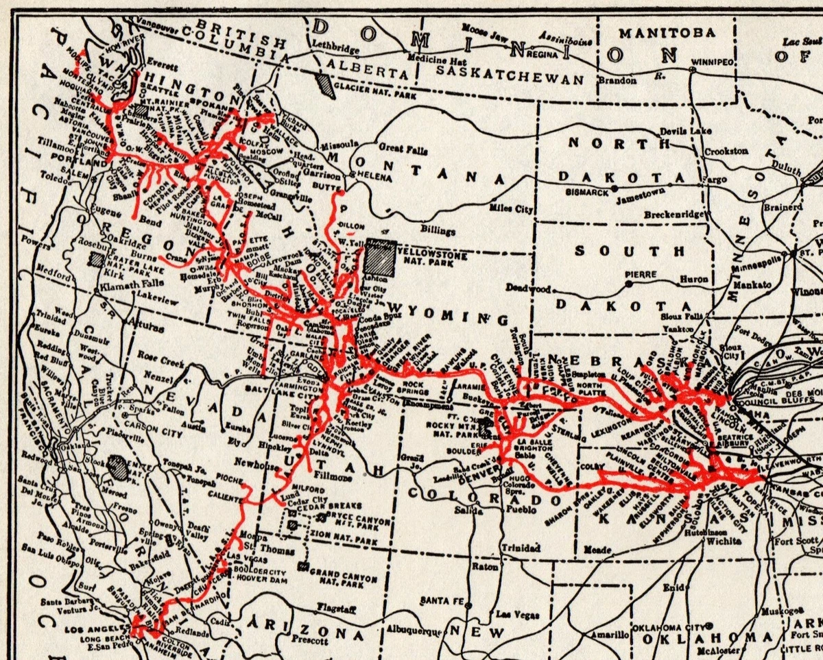 Transcontinental Railroad Map For Kids