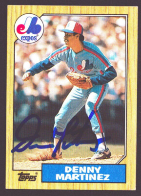 DENNY MARTINEZ 1987 Topps #252 AUTOGRAPH Signed EXPOS AUTO Orioles ...