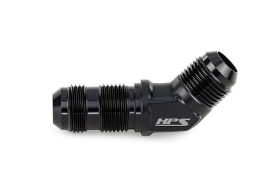 HPS -10 45 Degree AN Male to Male Union Adapter Fitting Aluminum Black ...