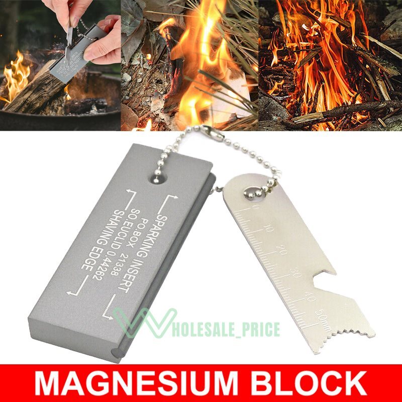 Magnesium Block Flint Fire Starter Emergency Survival Camping | eBay