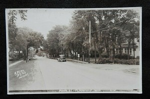 1942 "MAIN STREET" PLAINFIELD WI WISCONSIN RPPC POSTCARD WAUSHARA ...