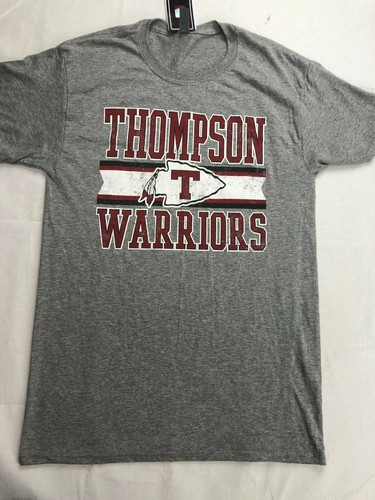 Thompson High School Warriors Men's Logo Shirt - Gray - Various Sizes ...