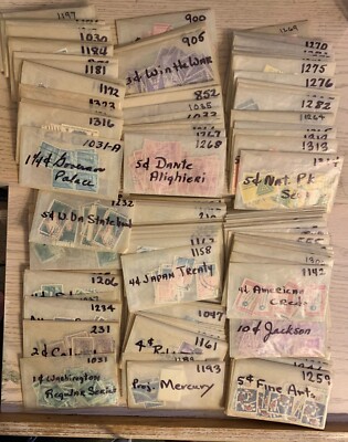US Postal Stamps - Lot of 215+ Glassine Envelopes w/ Stamps inside Each ...