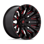Fuel 1PC D829 QUAKE 20X9 5x127 1 71.50 GLOSS BLACK MILLED W/ RED TINT ...