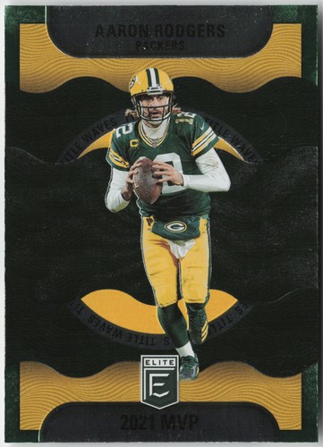 2022 Donruss Elite #TW1 Aaron Rodgers Title Waves Green | eBay
