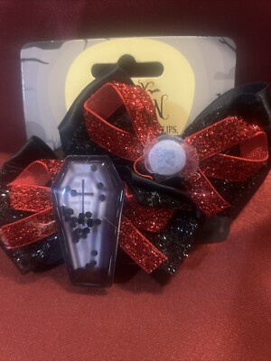 Halloween Glitter Shaker Hair, Clips, Coffin Bows Missing Coffin On One ...