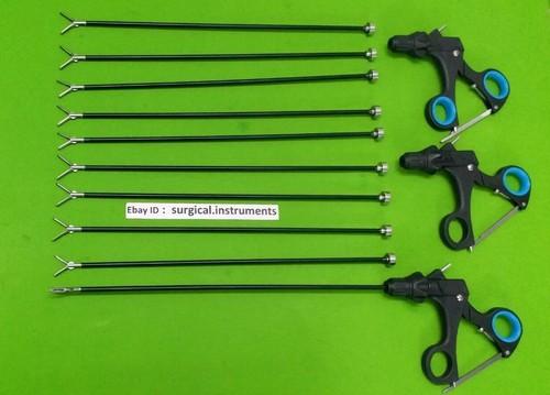 10pc Laparoscopic Fenestrated Grasper Insert 5mmx330mm with Ratchet ...