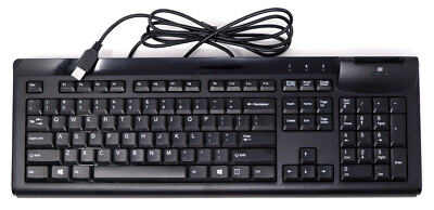 CHICONY KUS0967 USB 107 KEY MEMBRANE KEYBOARD W/SMART CARD READER ...