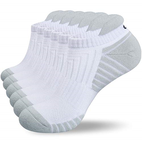coskefy Trainer Socks Cushioned Anti Blister Sports Ankle Socks Running ...