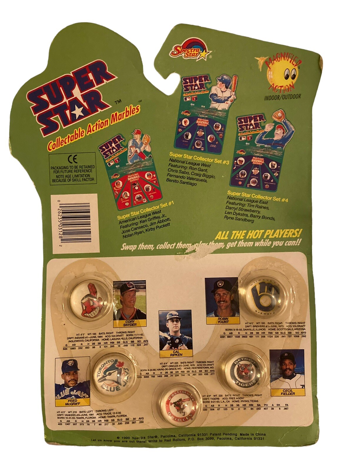 Official Major League Baseball Marbles 2 Cal Ripken Jr Cecil Fielder ...