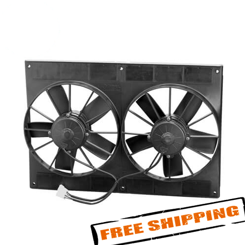 SPAL 30102052 Dual 11" Puller Style High Performance 2720 CFM Electric ...